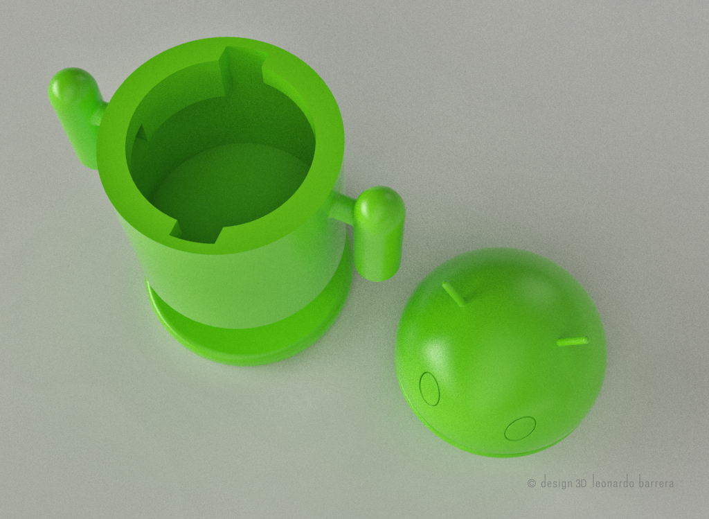 STL file Android Pet Container 🤖 ・3D printer design to download・Cults