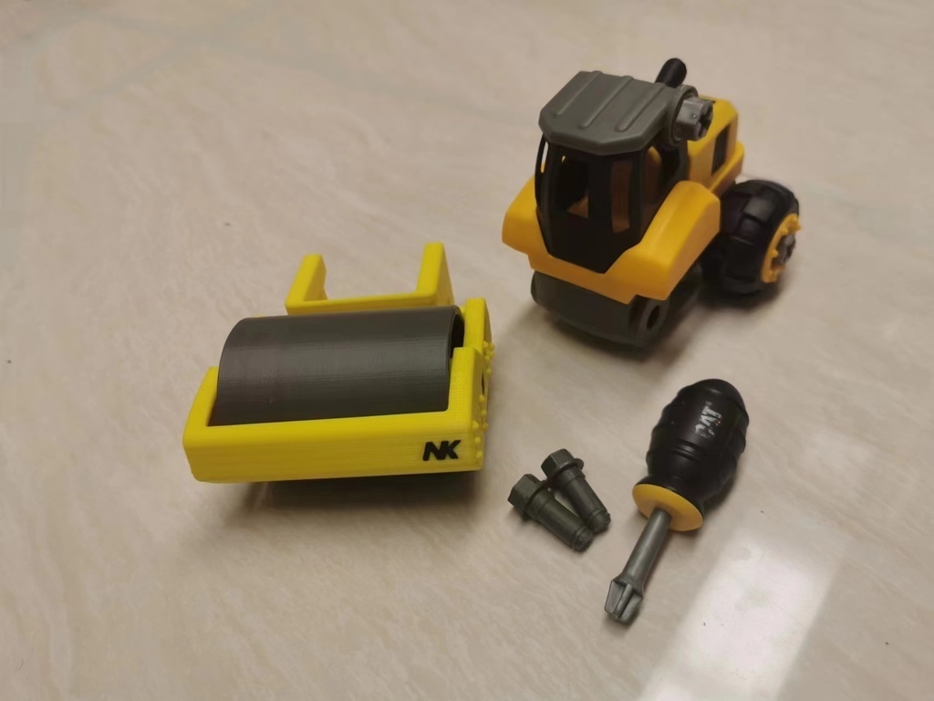 Archivo 3D gratis CAT Toy Vehículo de ingeniería combinada rodillo modu ...