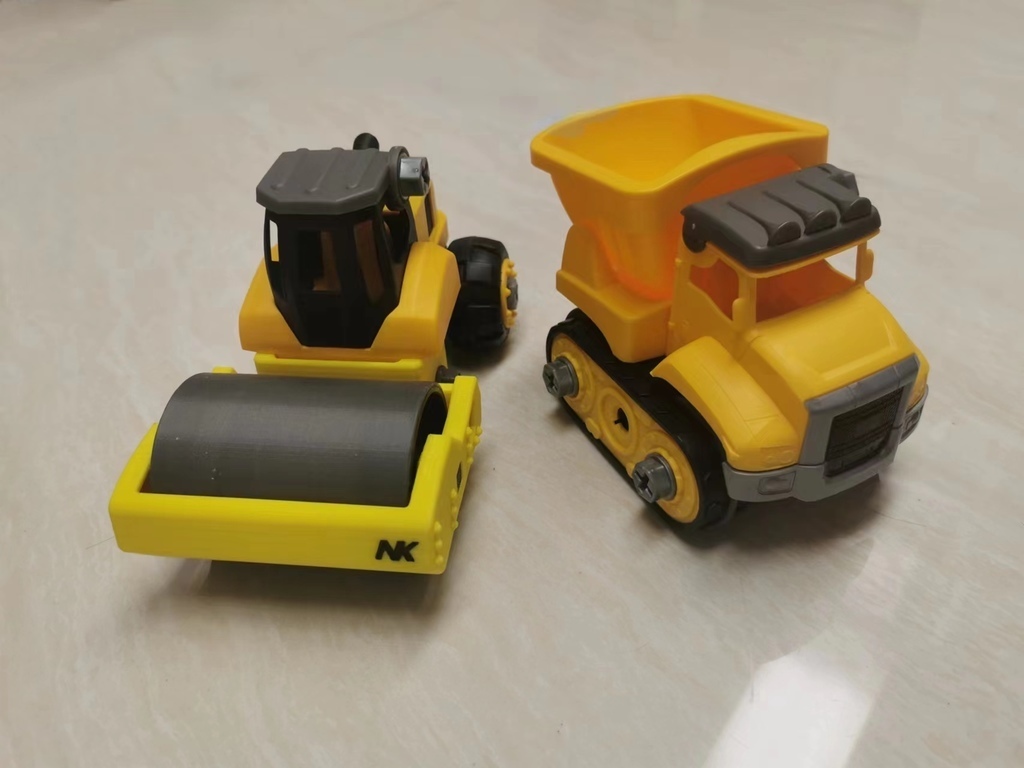 Archivo 3D gratis CAT Toy Vehículo de ingeniería combinada rodillo modu ...