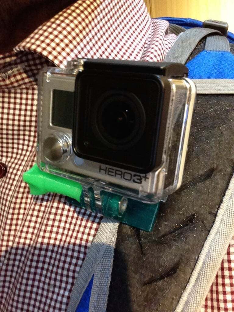3D print GoPro backpack strap clamp・Cults