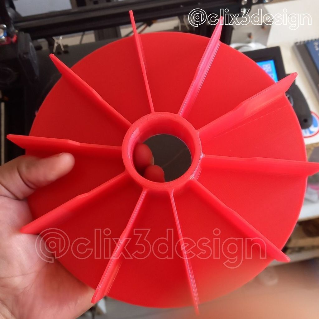 ⚡ Cooling fan for electric motor・Free STL File for ・Cults
