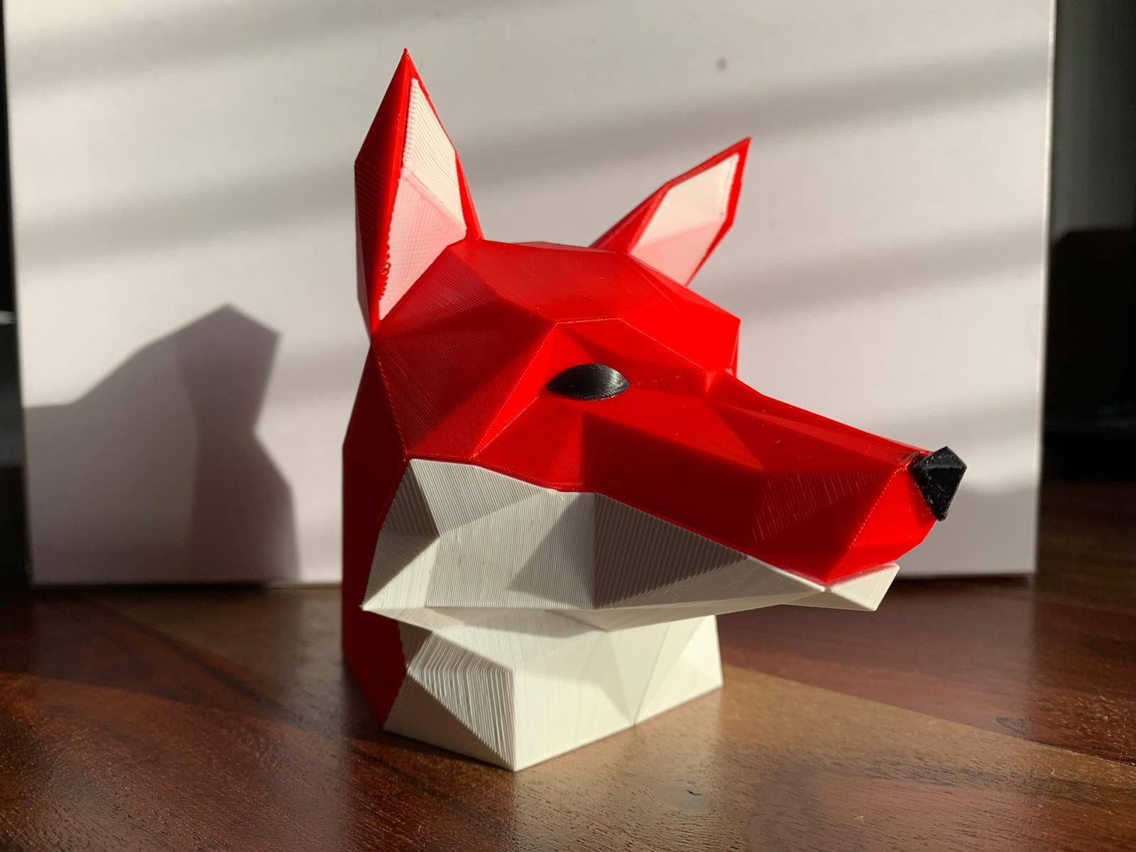 3D printable Fox head - For single color printers・Cults