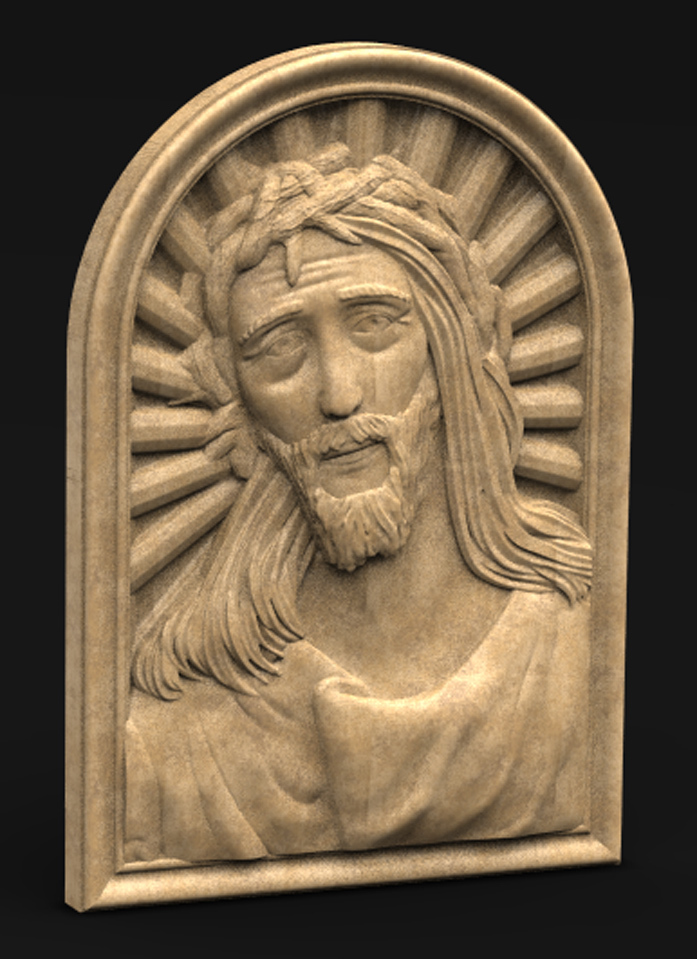 Archivo 3D gratis Face of Christ 3D Relief ️ ・Modelo para descargar y ...