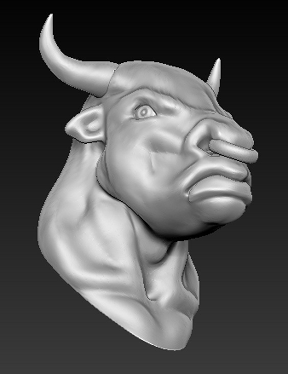 Free STL file Bull Head 3D Model 🐂 (OBJ)・Design to download and 3D ...
