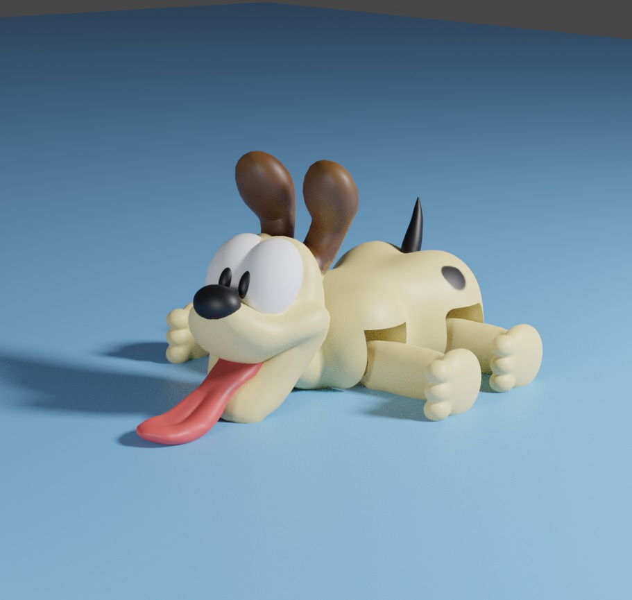 🎁 Odie Articulated Flexi Print in Place・ STL File for ・Cults