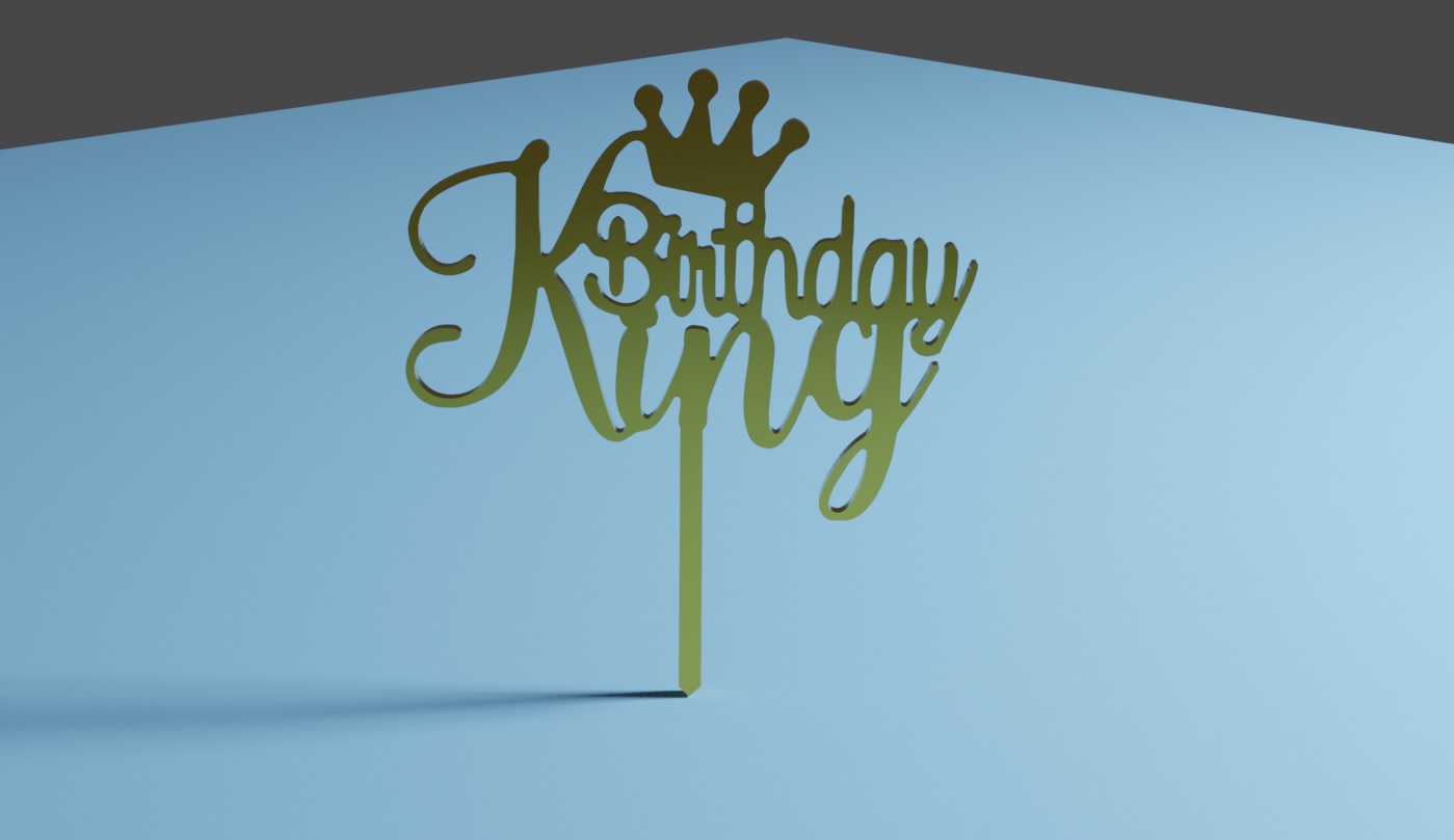 STL file Birthday King Cake Topper 🎂・3D printing design to download・Cults