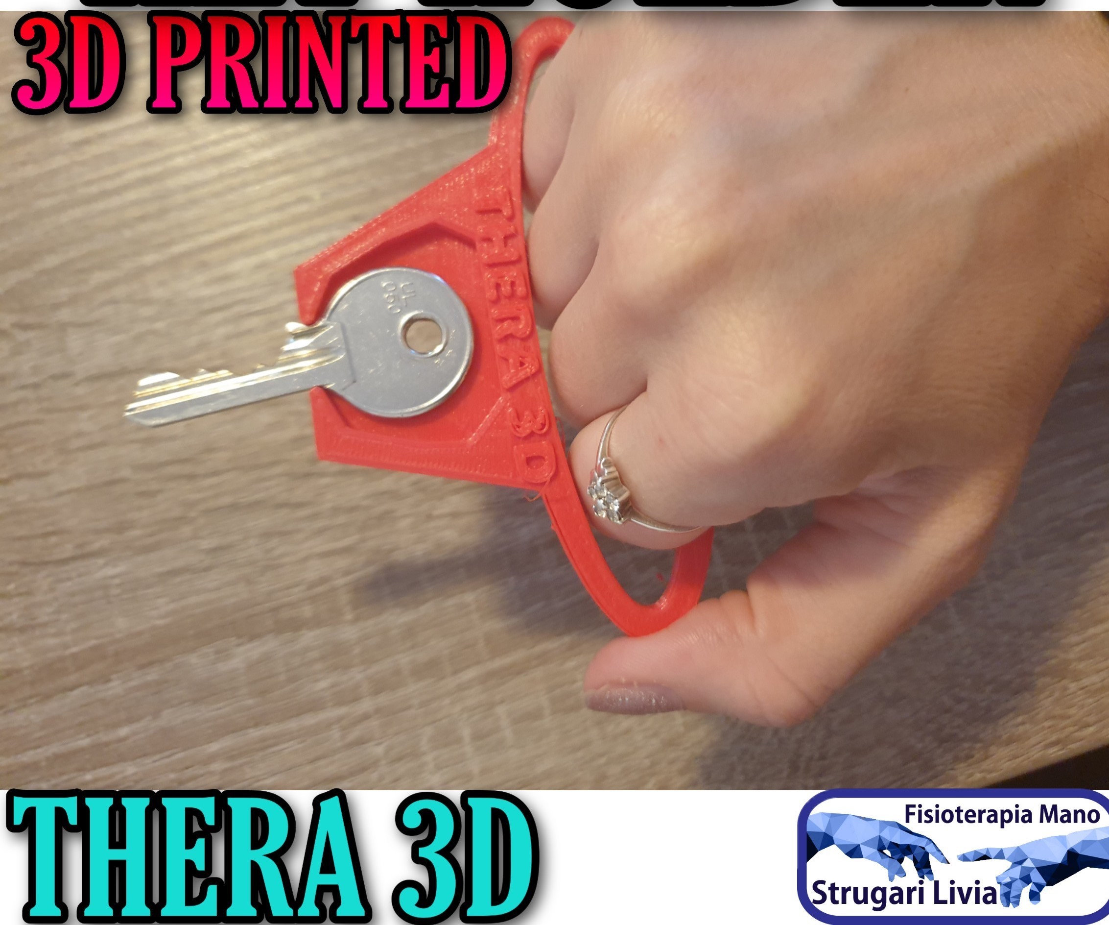 STL file THERA 3D Key Holder Ergonomic Handle Small (occupational ...