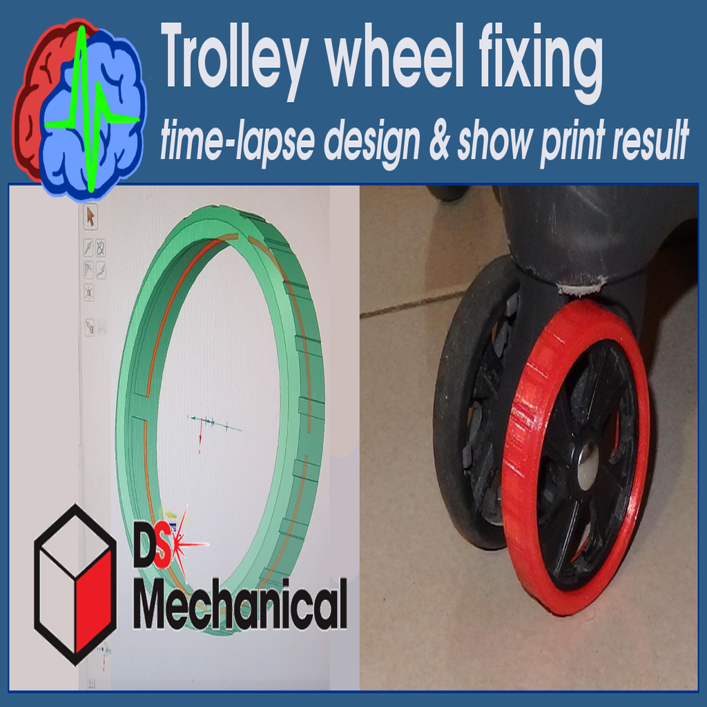 Free STL file Trolley wheel fixing 🛞・3D printing idea to download・Cults