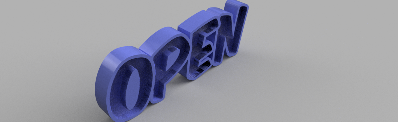 Archivo STL letrero luminoso OPEN 🎨 (OBJ)・Plan de impresora 3D para ...