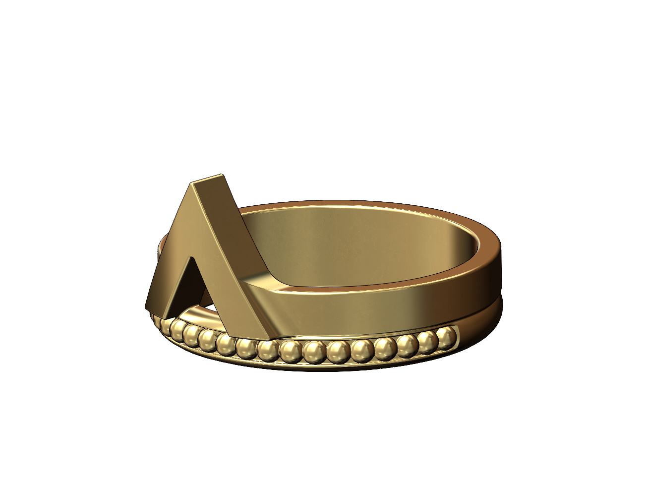 STL file Beaded V fashion band US sizes 6to9 3D print model 💍 ・3D ...