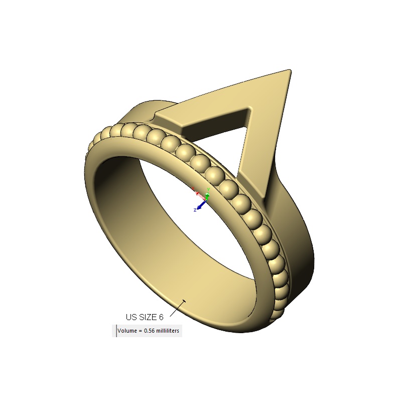 STL file Beaded V fashion band US sizes 6to9 3D print model 💍 ・3D ...