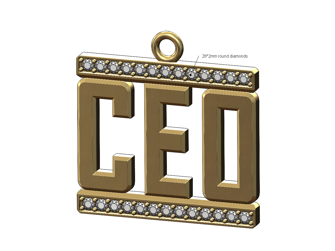 Файл STL Small CEO Diamond pendant and charm 3D print model 🤏・Дизайн 3D ...