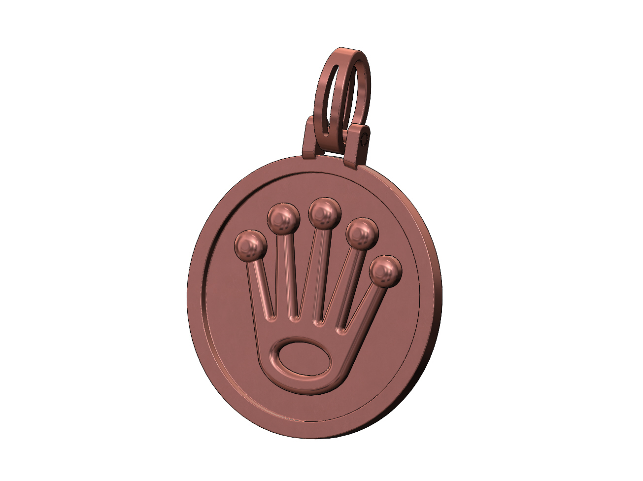 STL file Rolex crown round pendant 3D print model 👑 (3MF and STEP)・3D ...