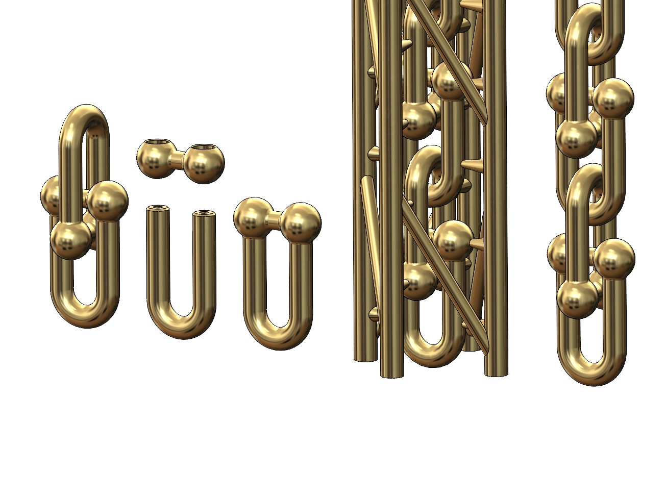 STL file Hardware chain links for bracelete pendants and necklace 3D ...