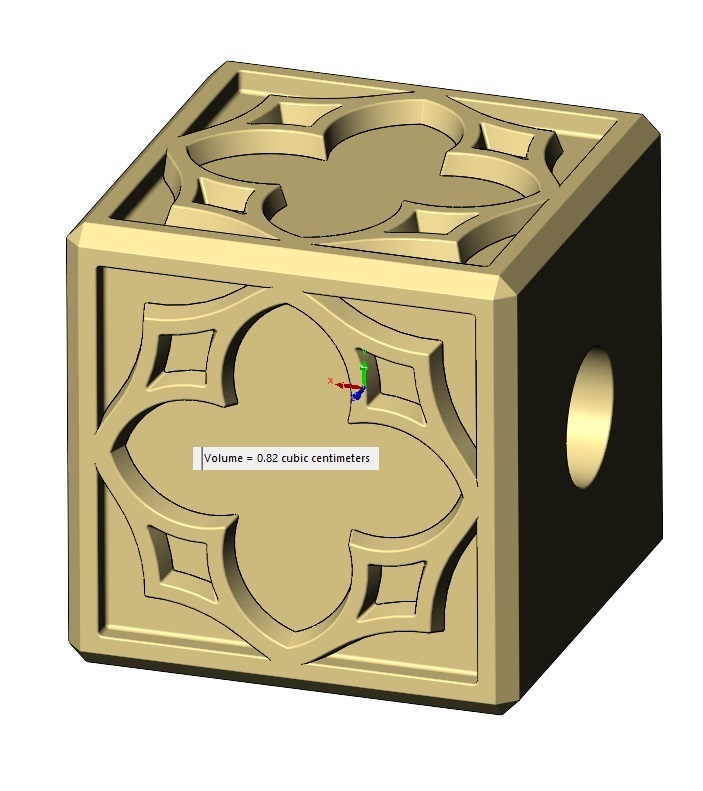 STL file Gothic ornament cube charm and pendant 3D print model 💫 (3MF ...