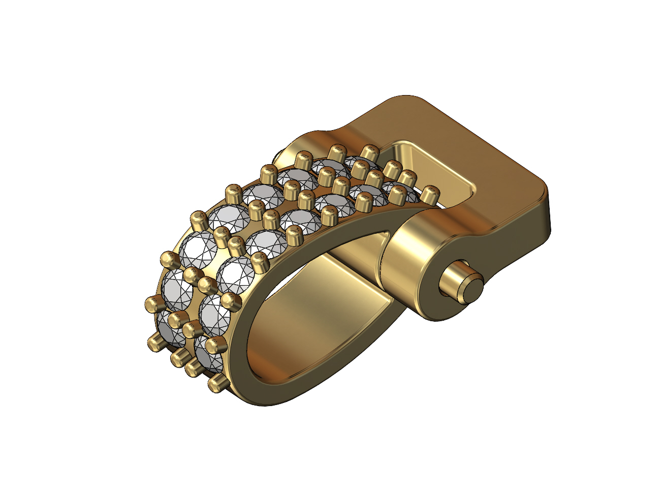 💎 Diamond bail link for a 4mm chain size 3D print model・ STL File for ...