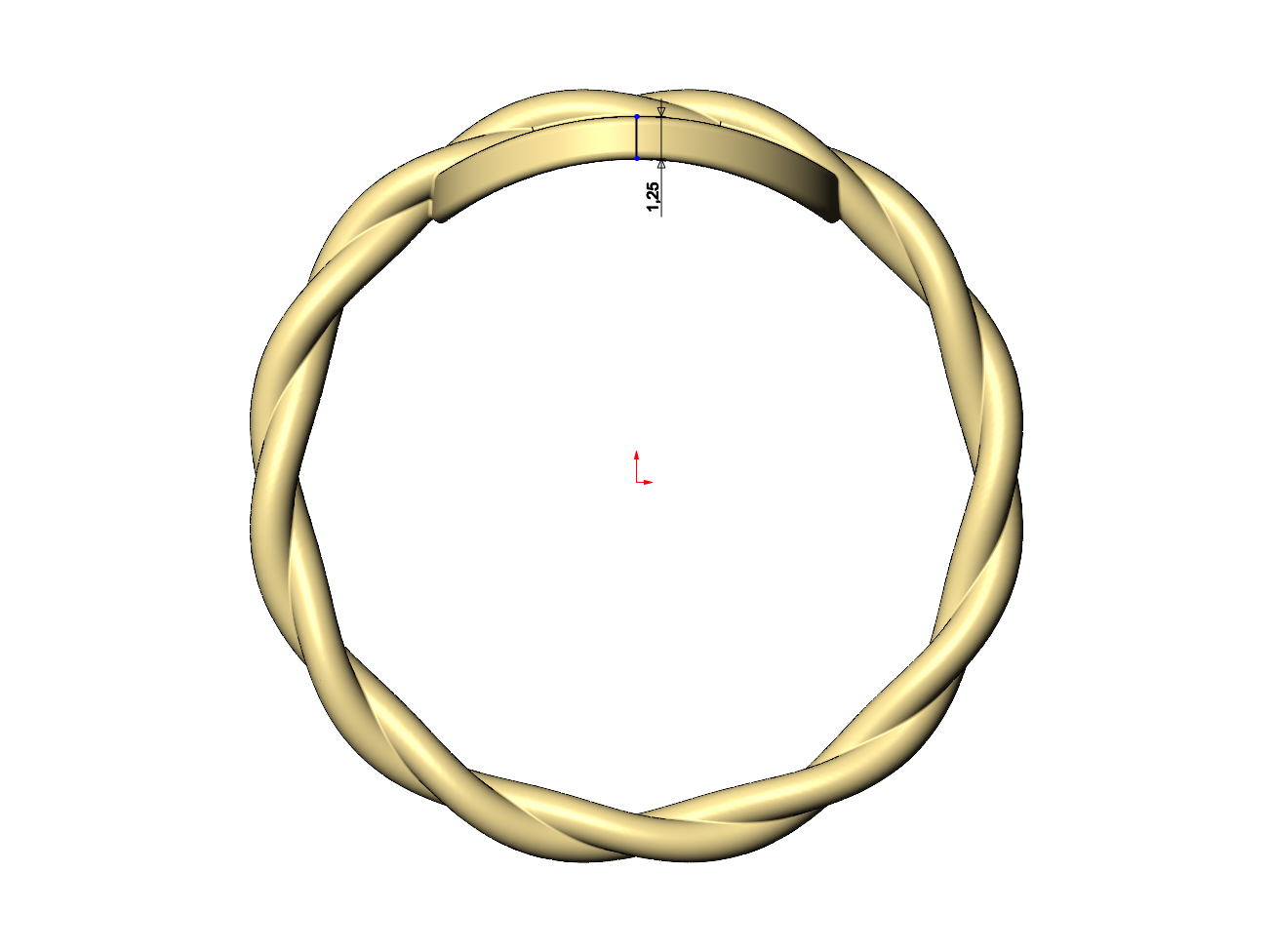 🪙 Braided rope coin ring US sizes 5to9 3D print model・ STL File for ・Cults