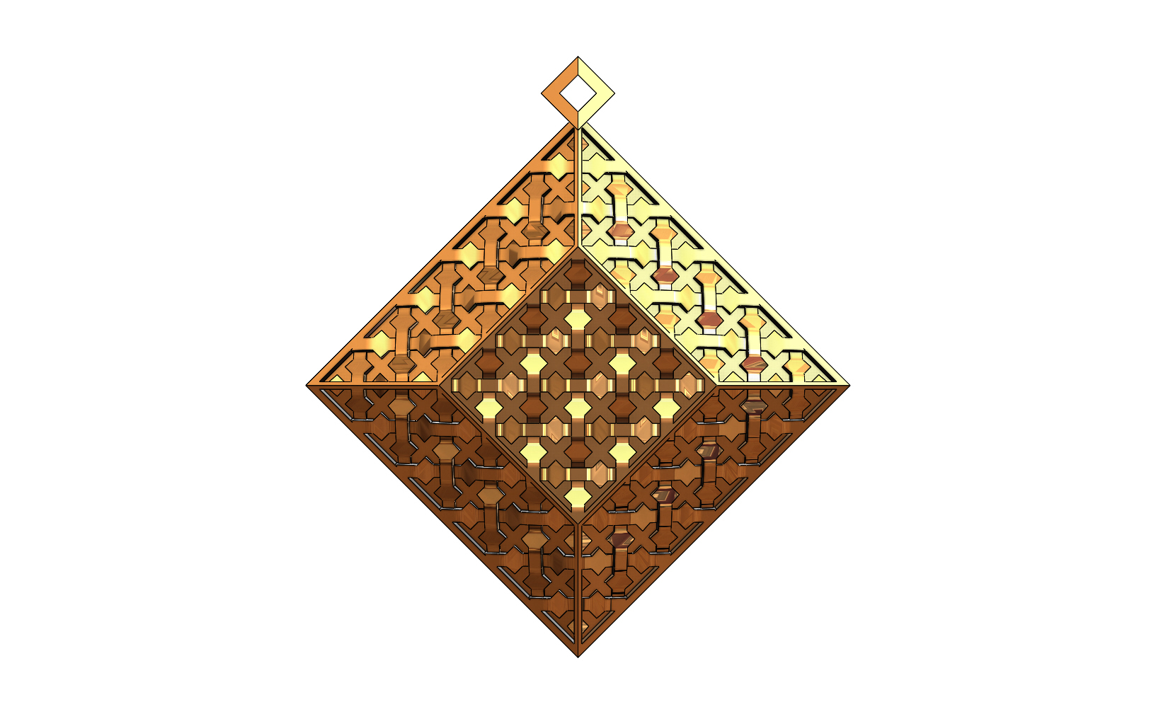 STL file Moroccan beldi style moucharabieh pendant 💍 (OBJ and 3MF ...