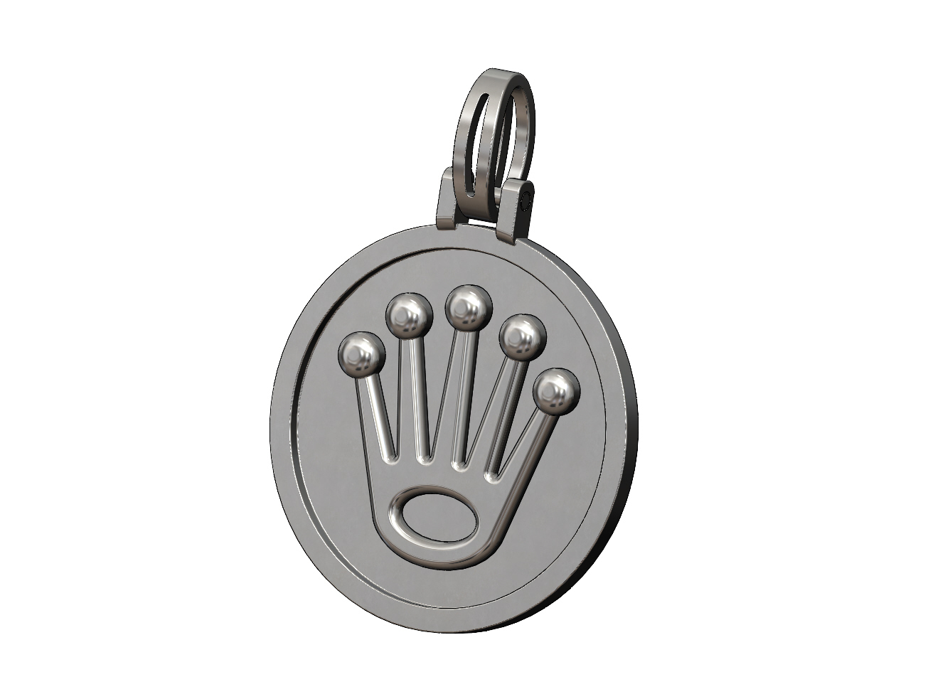 STL file Rolex crown round pendant 3D print model 👑 (3MF and STEP)・3D ...