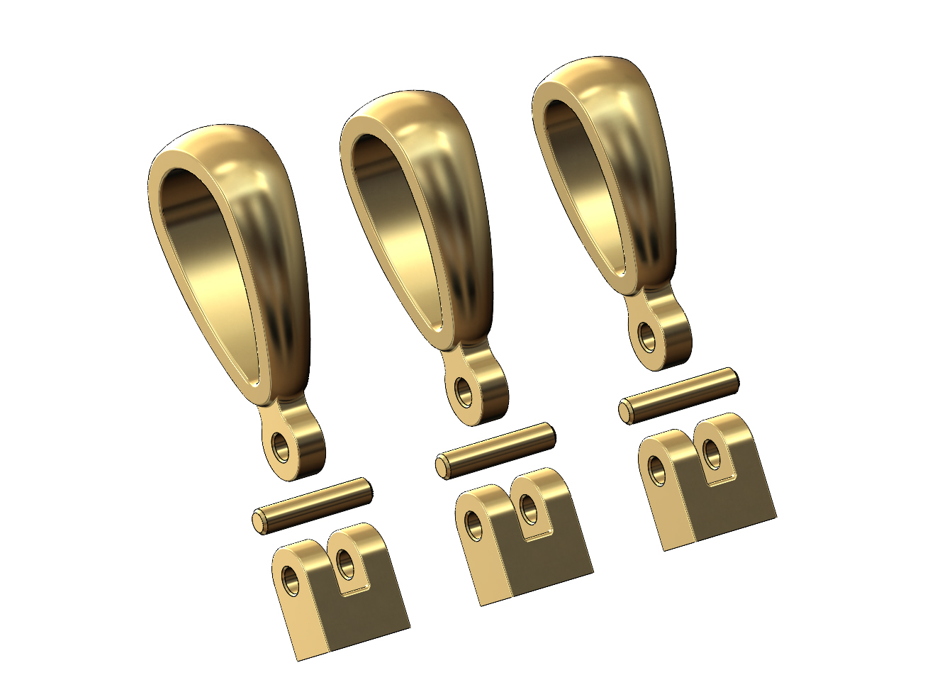 🤏 Small rounded bail connector for 3 4 5mm chains 3D print model・ STL ...