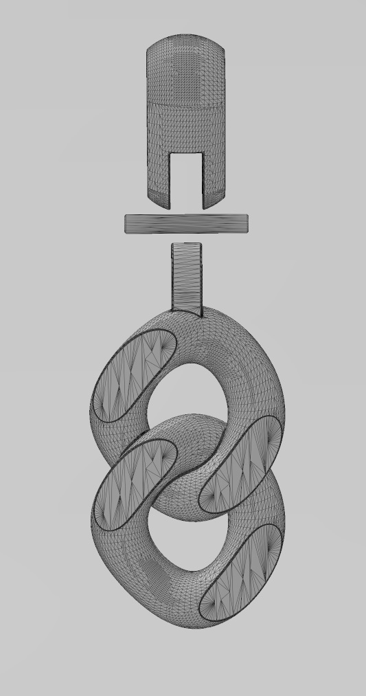STL file Double chunky cuban link pendant with bail 3D print model 🔗 ...