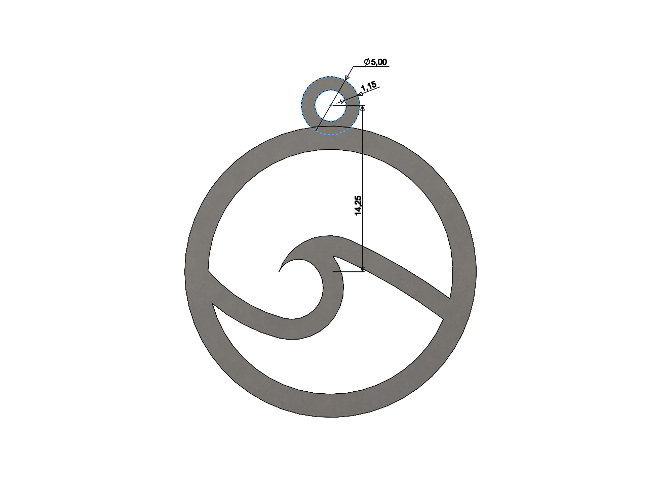 🌊 Surfer wave pendant and keychain 3D print model・ STL File for ・Cults