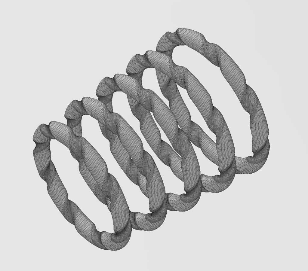 STL file Thin grooved twist motif band US sizes 5to9 3D print model 💍 ...