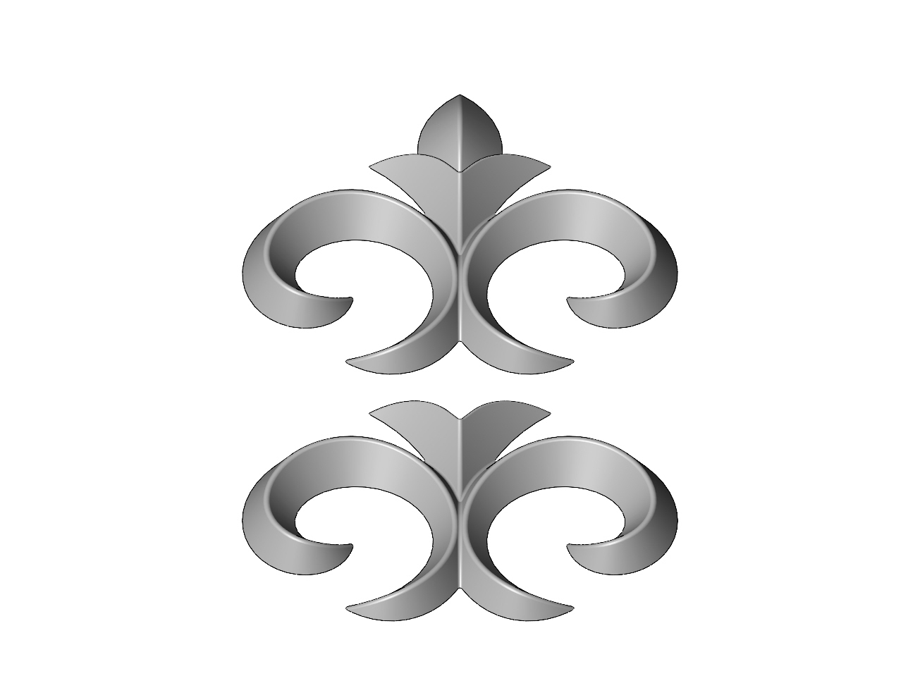 💐 Flower decoration element relief 3D print model・ STL File for ・Cults