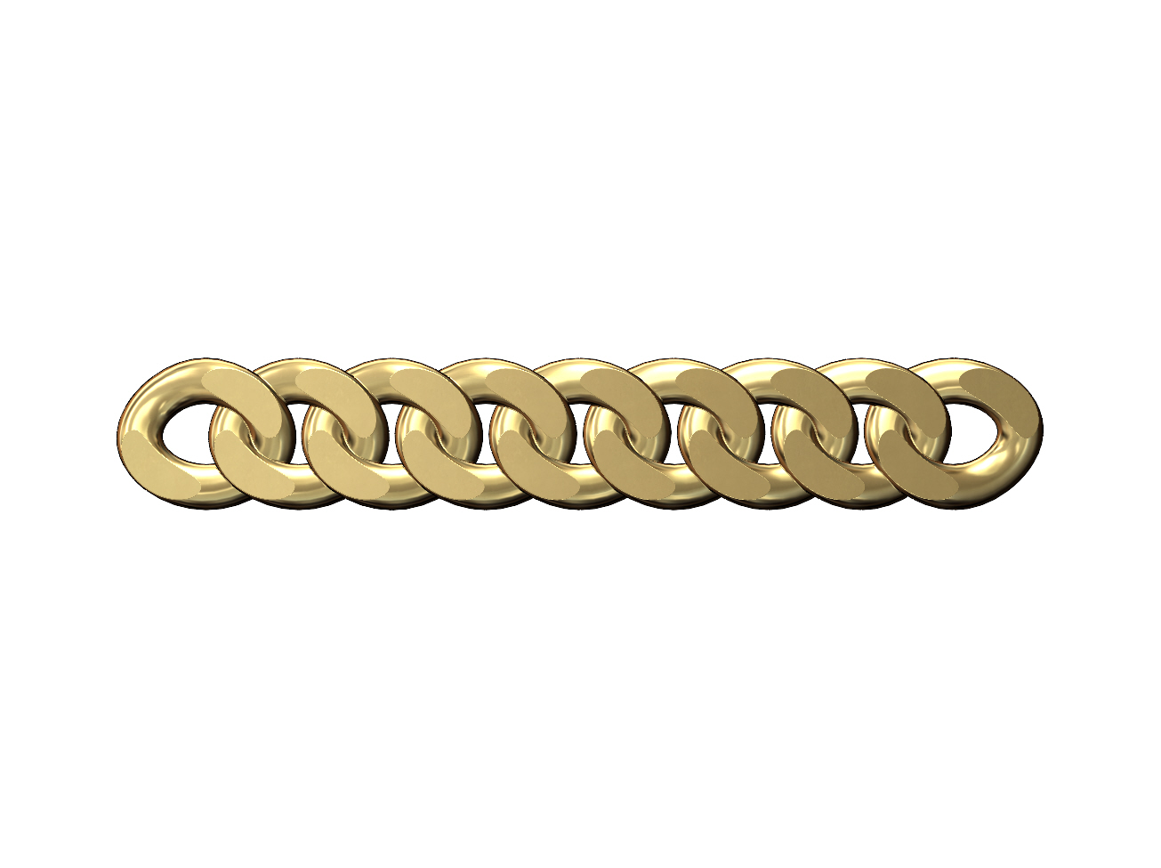 🔗 Faceted solid Cuban link chain bracelet tag 3D print model・ STL File ...