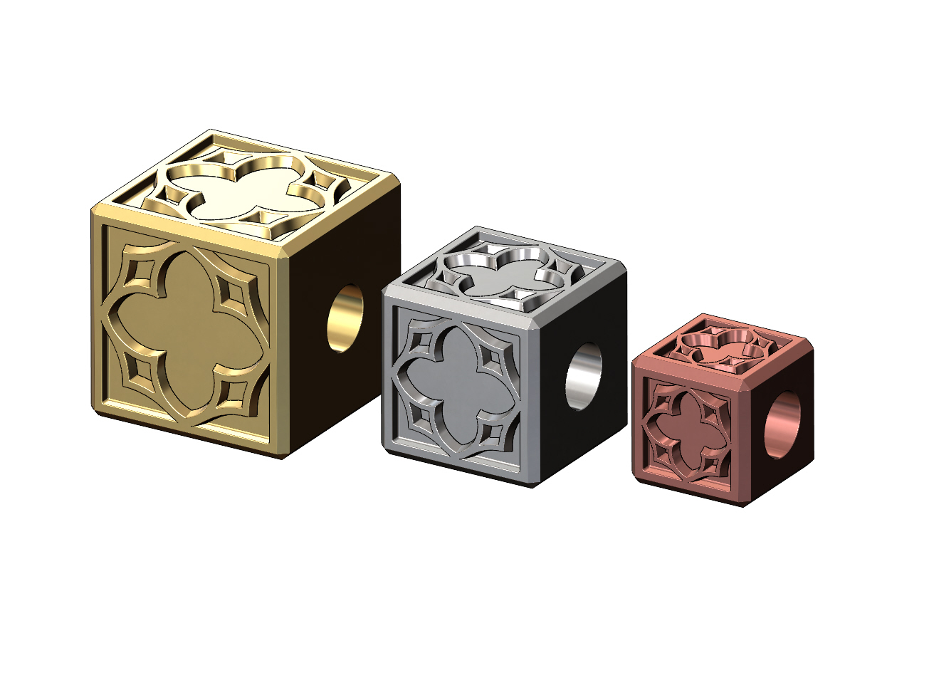 STL file Gothic ornament cube charm and pendant 3D print model 💫 (3MF ...