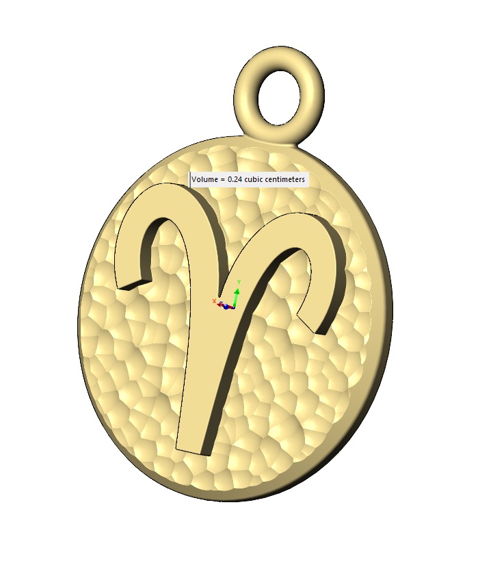 STL file Aries sign coin pendant and charm 3D print model ♈ (3MF)・Model ...