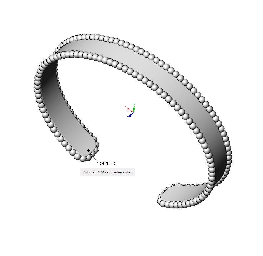 STL file Simple beaded 10mm cuff bracelet 3D print model 💫 ・3D printing ...