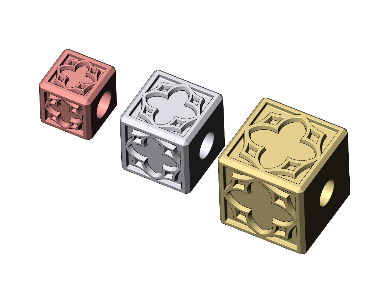 STL file Gothic ornament cube charm and pendant 3D print model 💫 (3MF ...