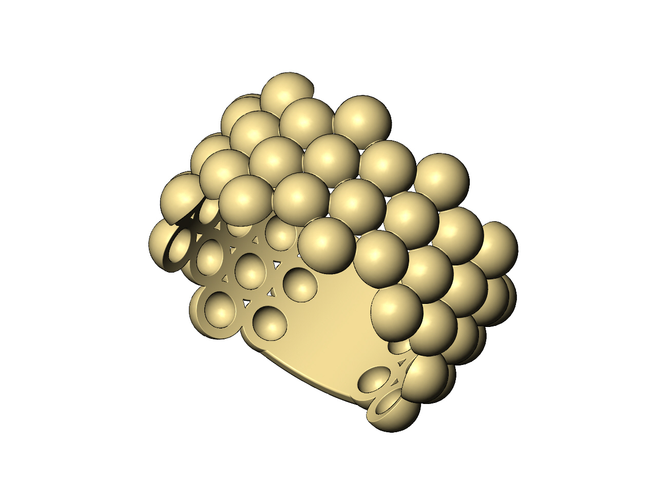 STL file Large caviar bubble statement ring 3D print model 💍 (3MF)・3D printer model to download ...