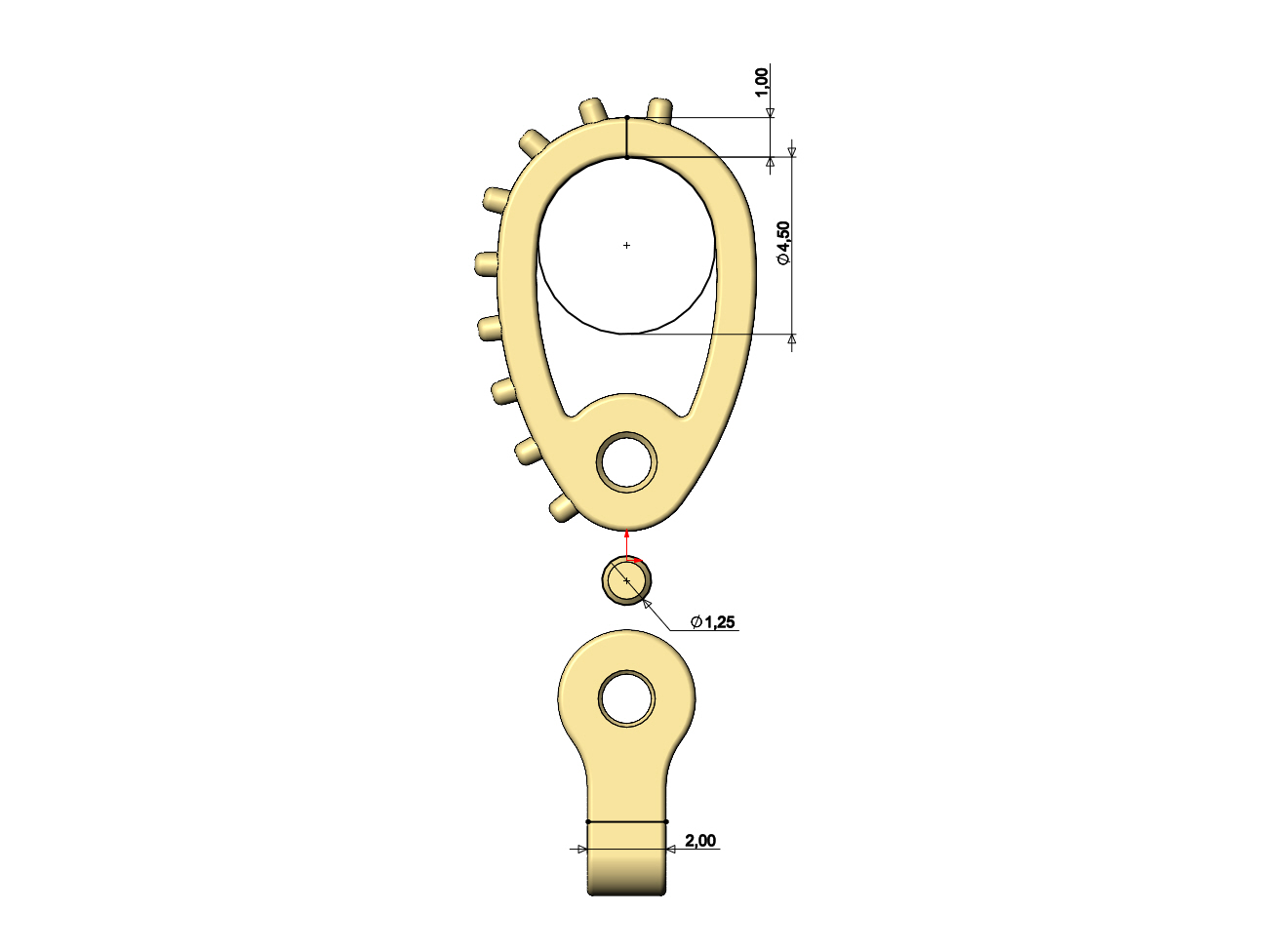💎 Diamond bail link for a 4mm chain size 3D print model・ STL File for ...