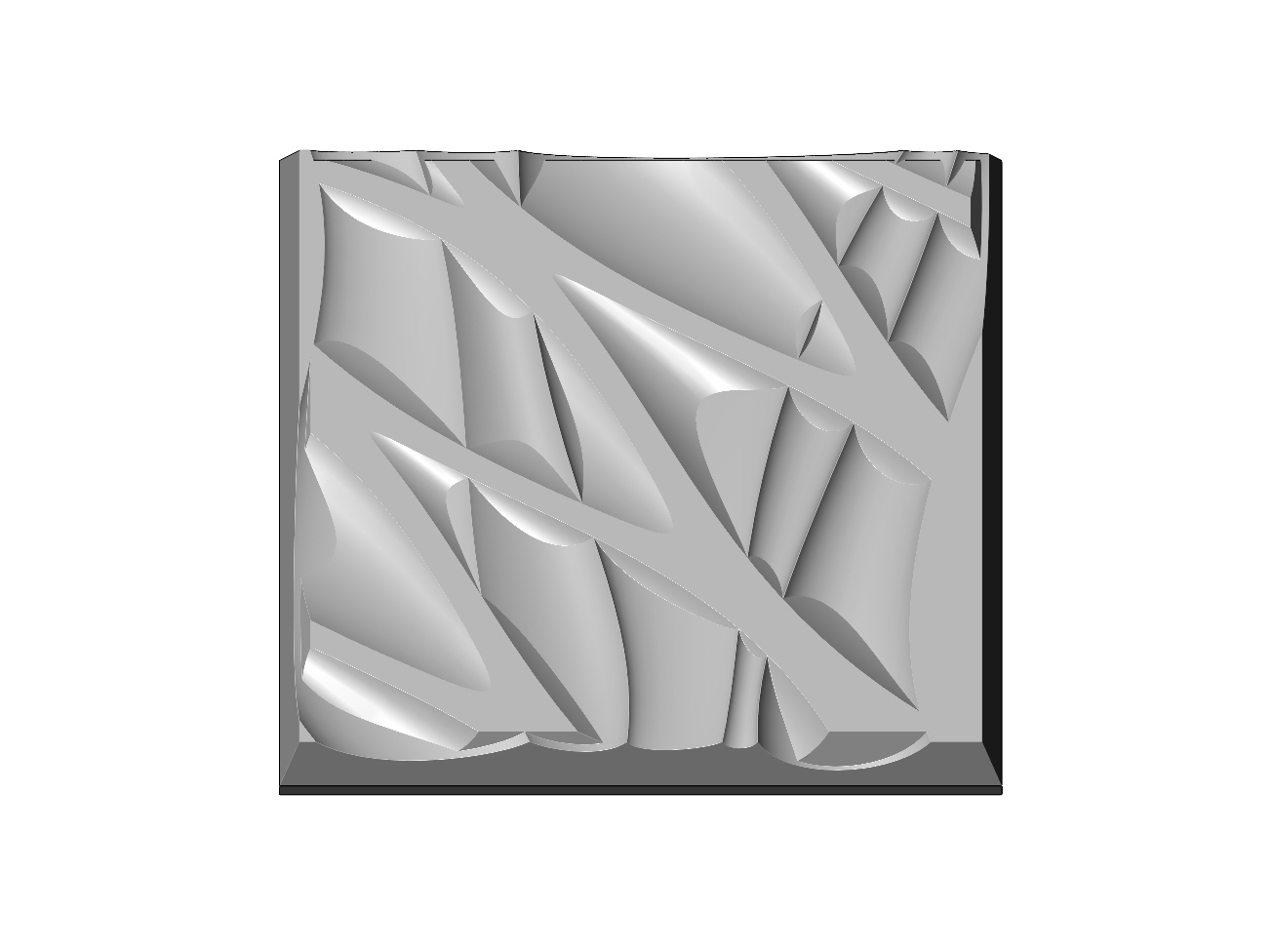 🌊 Abstract mesh relief decor panel N01 3D print model・ STL File for ・Cults