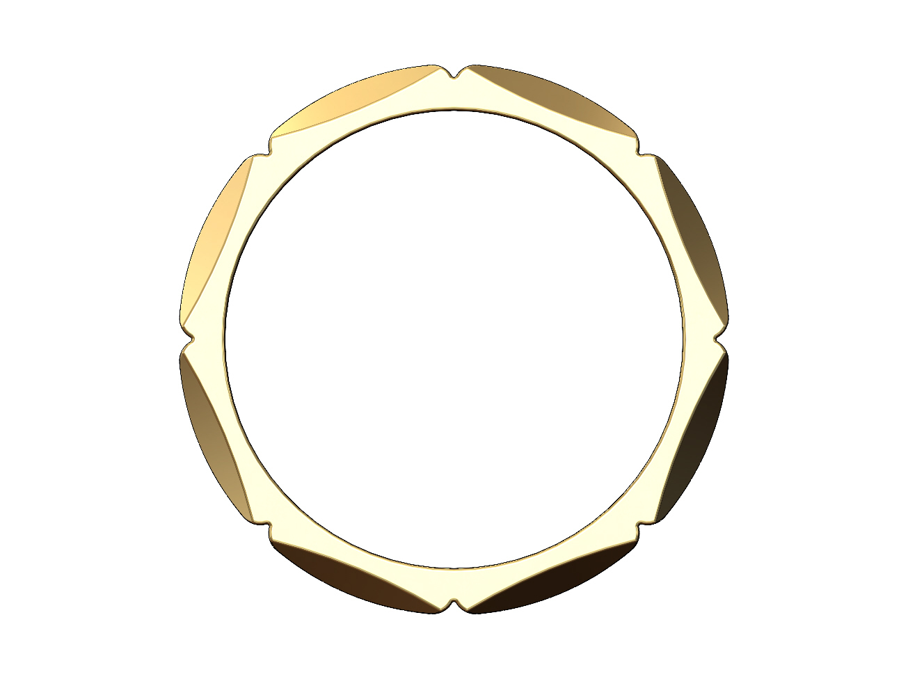 STL file Half round facets band 3D print model 💍 (3MF and STEP)・3D ...