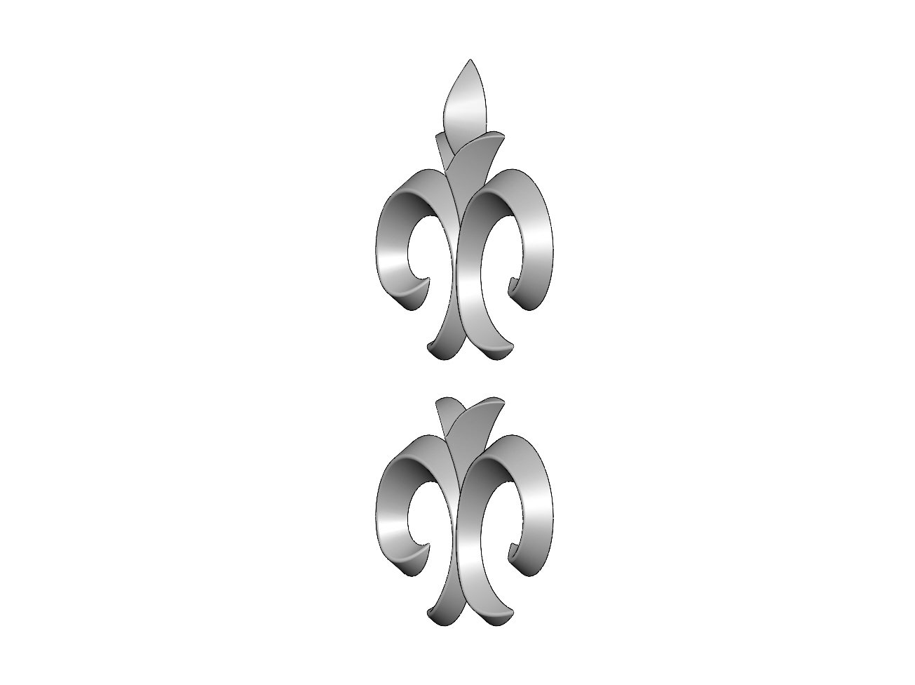 💐 Flower decoration element relief 3D print model・ STL File for ・Cults