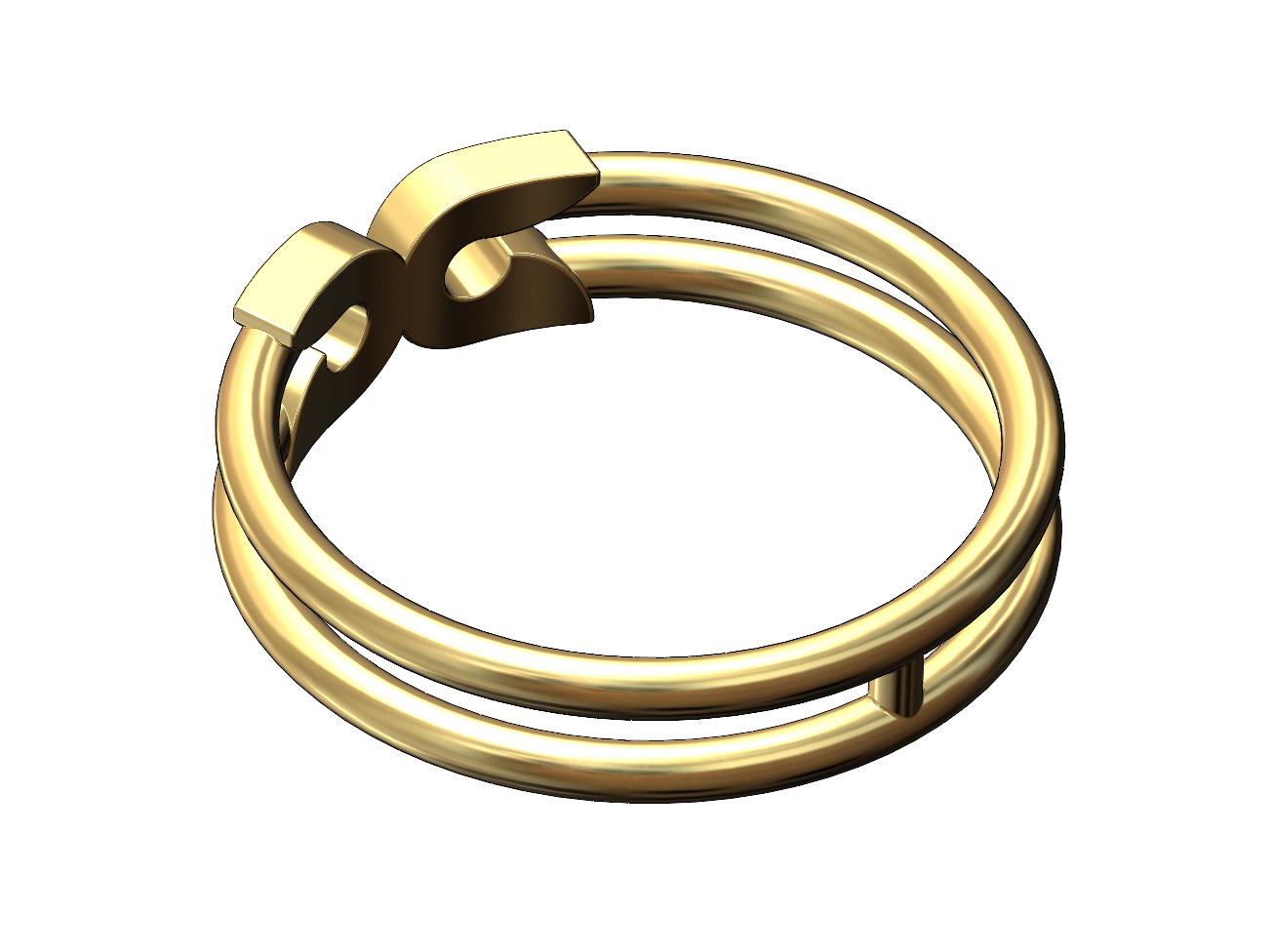 STL file Safety pin shaped wire ring US sizes 5to10 3D print model 🦺 ...