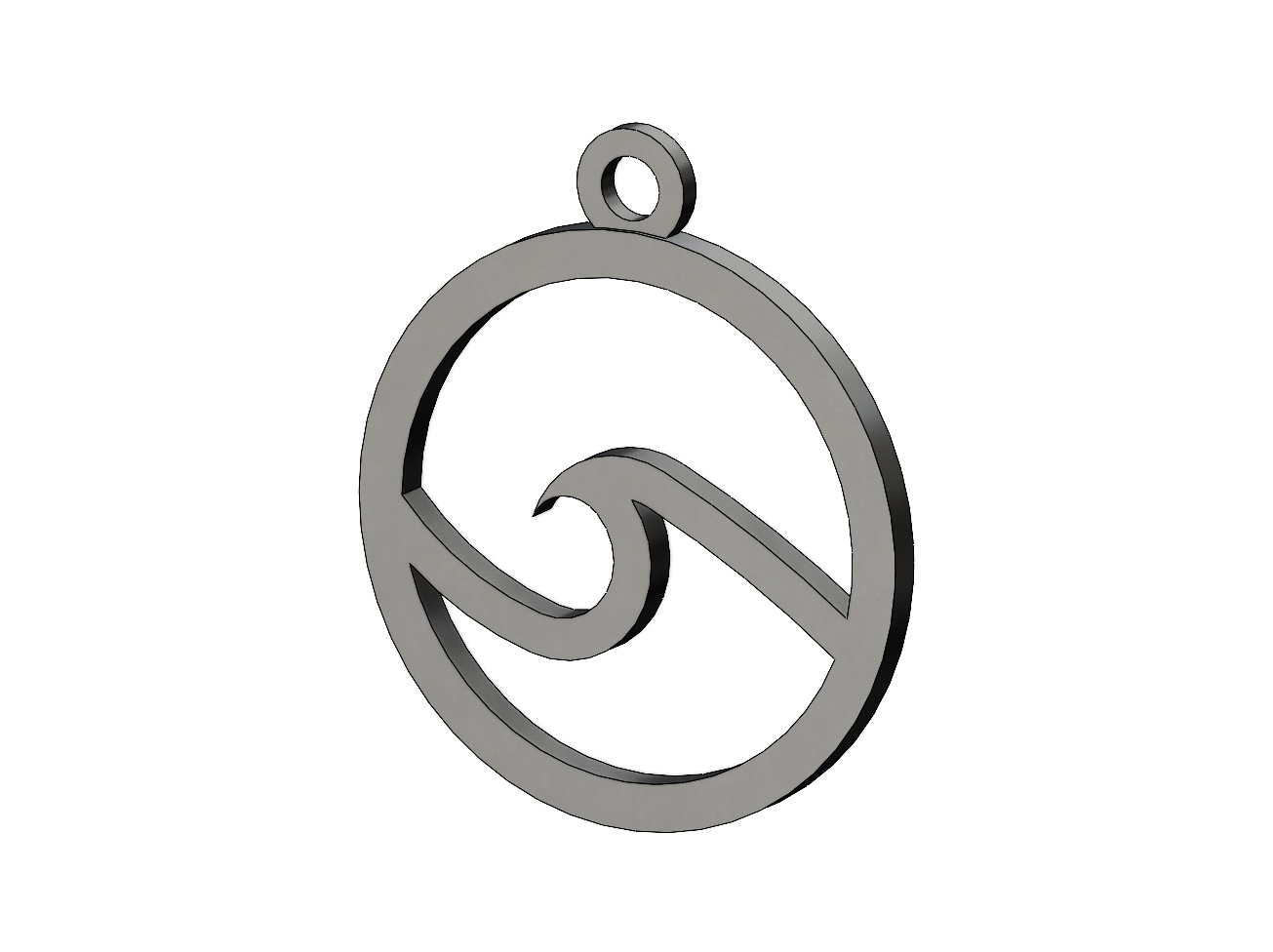 🌊 Surfer wave pendant and keychain 3D print model・ STL File for ・Cults