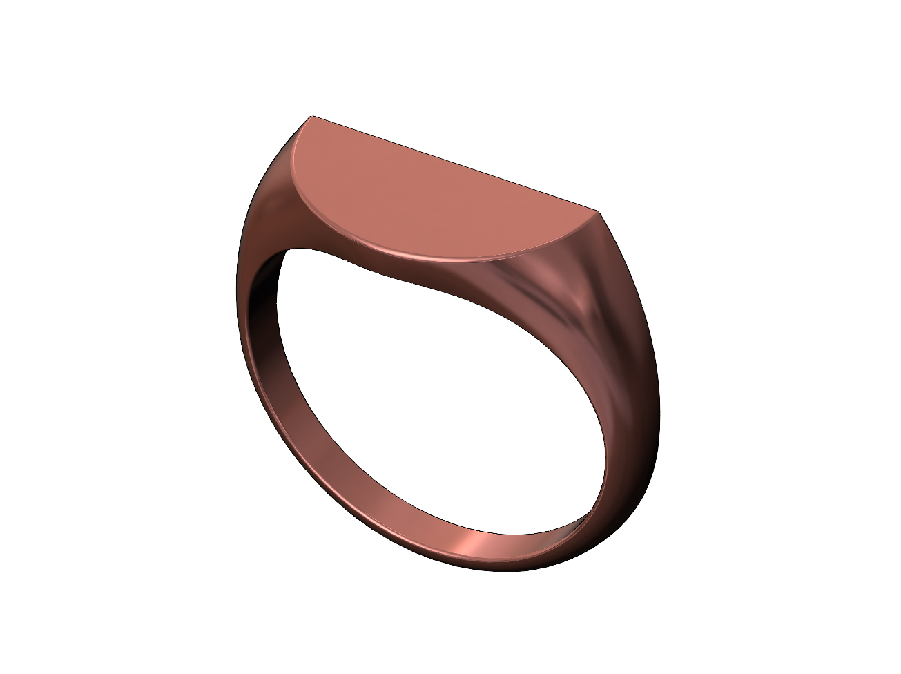 STL file Half round signet ring US sizes 5to10 3D print model 💍 (3MF ...