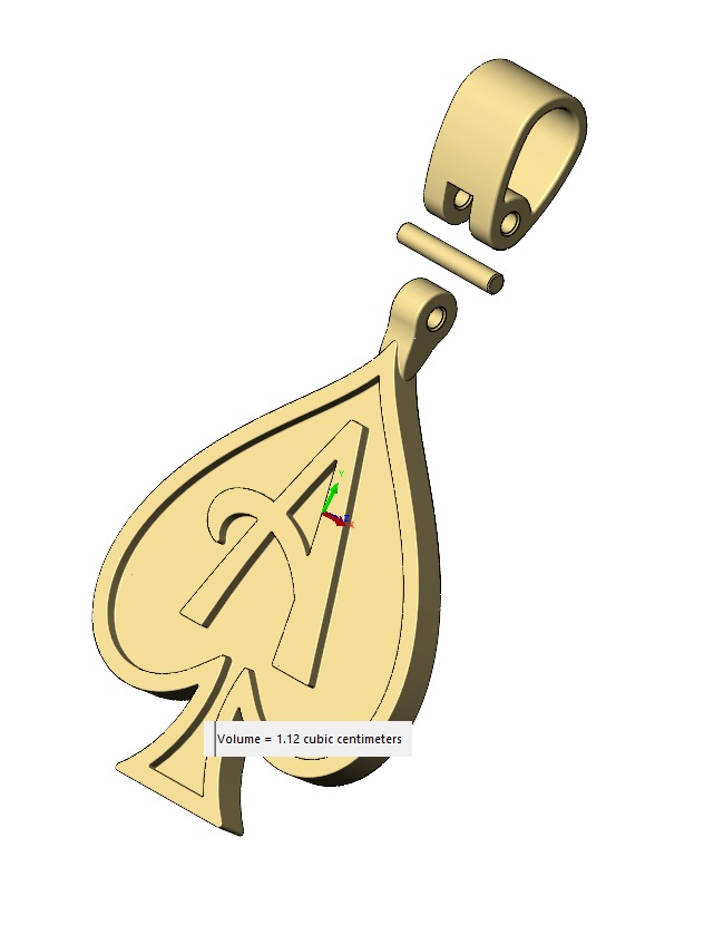 STL file Ace of spades pendant with bail 3D print model ♠️ (3MF)・3D ...