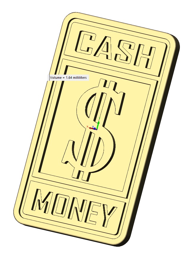 💰 Cash money gold bar 3D print model・ STL File for ・Cults