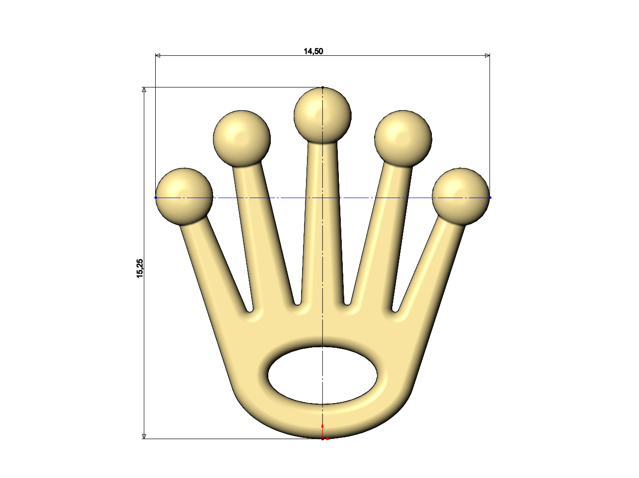 Datei STL Rolex crown logo replica 3D print model 👑 (3MF und STEP ...