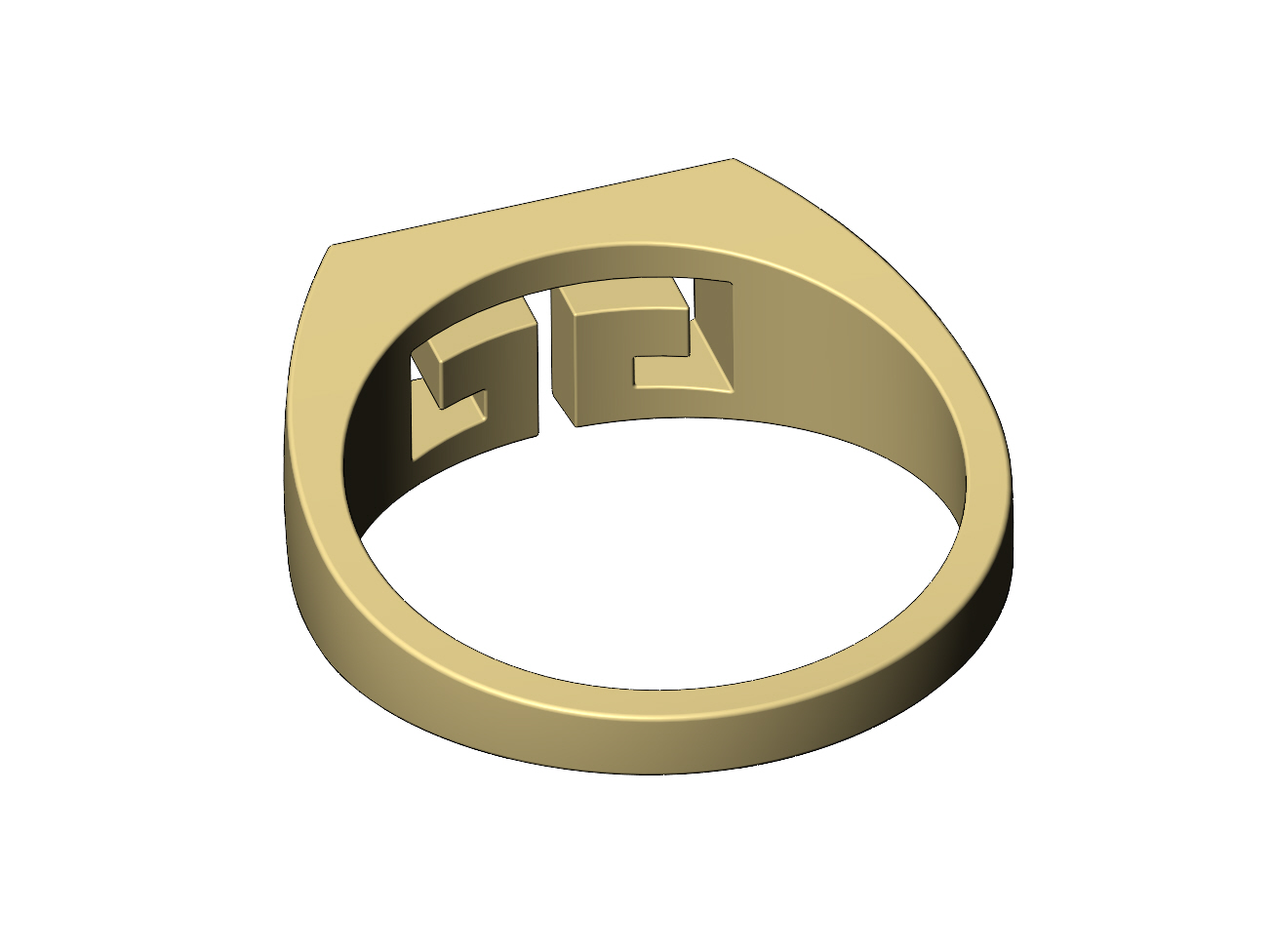 STL file Versace engraving rectangular signet ring US sizes 6to11 3D ...