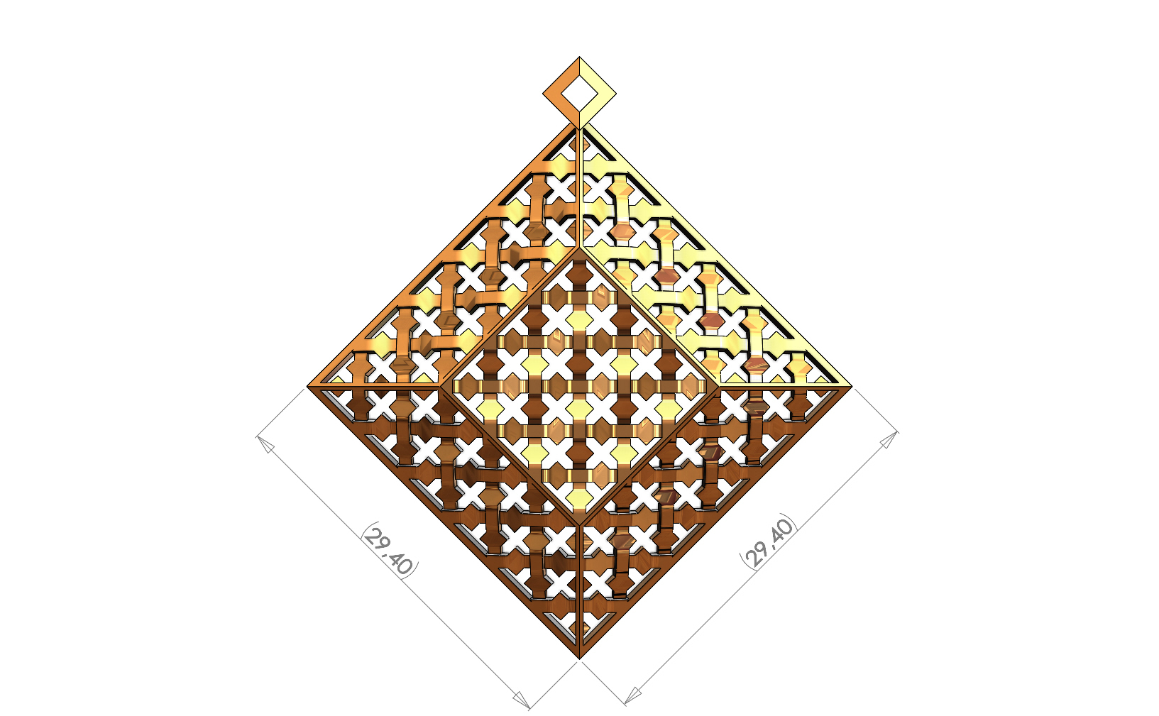 STL file Moroccan beldi style moucharabieh pendant 💍 (OBJ and 3MF ...