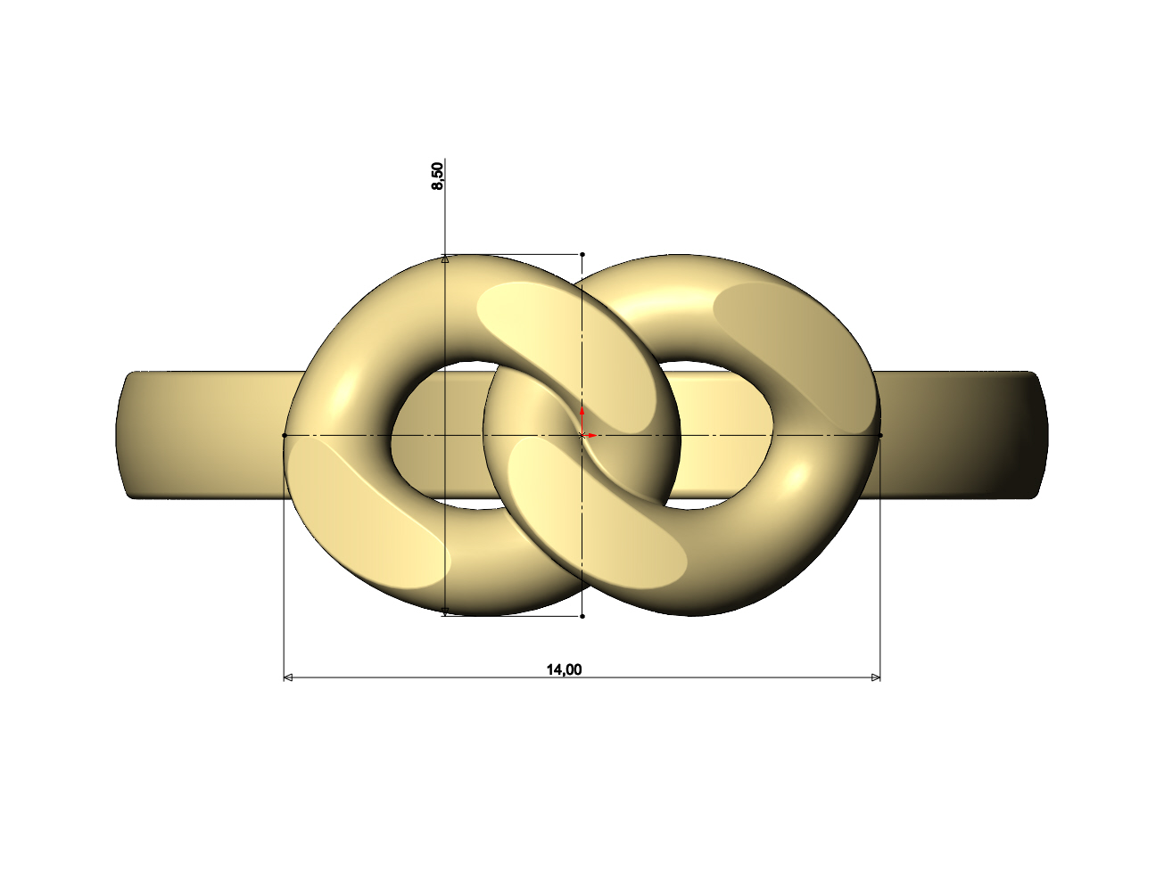 STL file Double cuban chain link ring US sizes 5to9 3D print model 🔗 ...