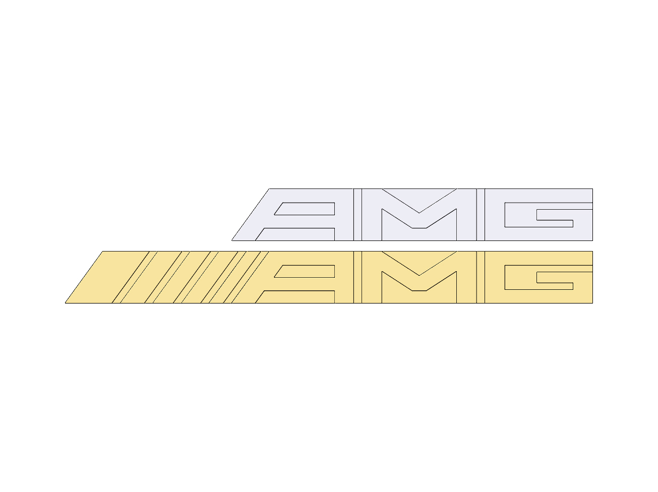 Fichier STL Modèle d'impression 3D de la bande du logo AMG 🚗・Objet ...