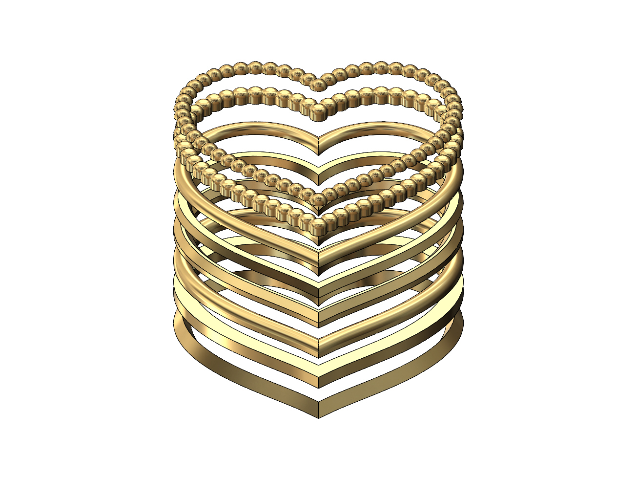 STL file Heart shaped frames 3D print model 💜 (3MF, DXF, and STEP ...