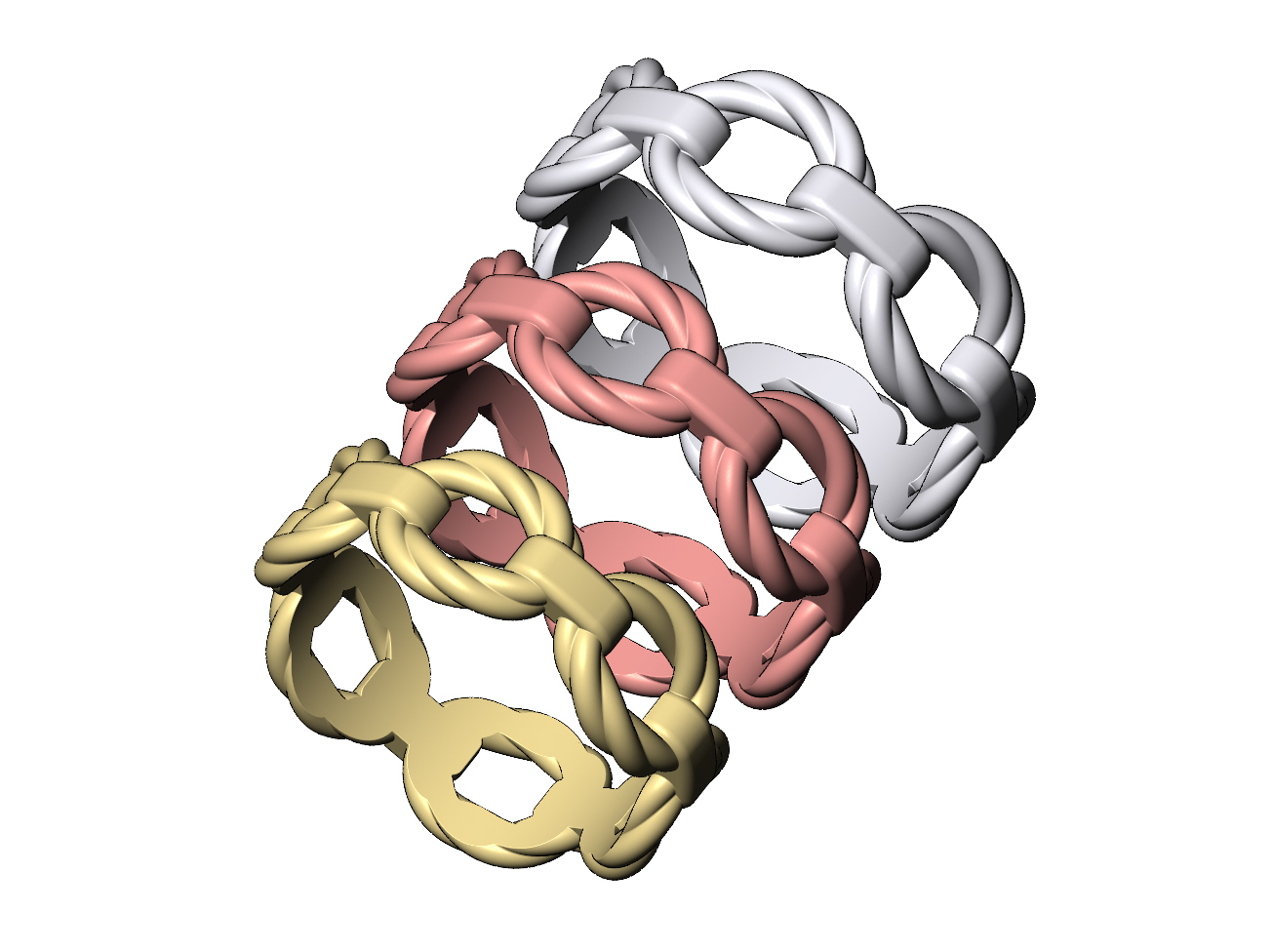 Fichier STL Modèle d'impression 3D d'un anneau à maillons de chaîne en ...